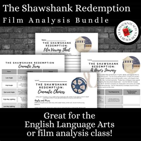 The Shawshank Redemption Movie 1994 Film Analysis Bundle Tpt