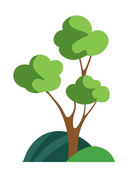 Tree With Branches And Foliage Leaves Vector 33334237 Vector Art At Vecteezy
