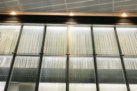 Translucent Glass Wall And Led Light Stock Image Image Of Frosted