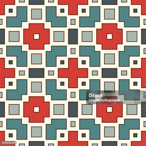 기하학적 인 그림이있는 매끄러운 패턴 반복 사각형과 마름모장식 추상적 인 배경 그래픽 프린트에 대한 스톡 벡터 아트 및 기타 이미지 그래픽 프린트 기울어진 기하 도형
