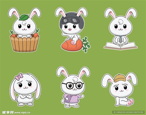 卡通兔子设计图卡通设计广告设计设计图库昵图网