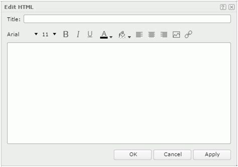 Edit Html Dialog Box Properties