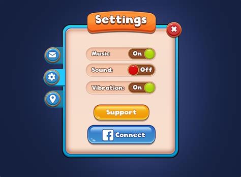 Psd Setting Game Ui Popup Cartoon Popup Gaming Popup Cartoon Style Game