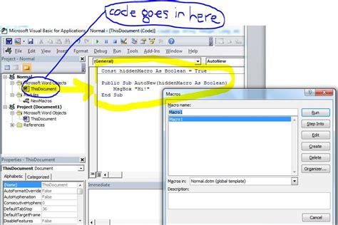 Vba Hide Autoexec And Autonew Macros From The Macro List Yet