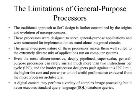 Performance And Flexibility For Mmultiple Processor Soc Design Ppt