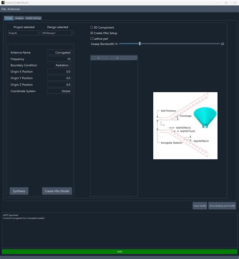 Ui Reference — Ansys Aedt Toolkits Antenna