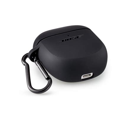 Silicone Protective Earbud Carry Case With Carabiner For QC Earbuds II Bose