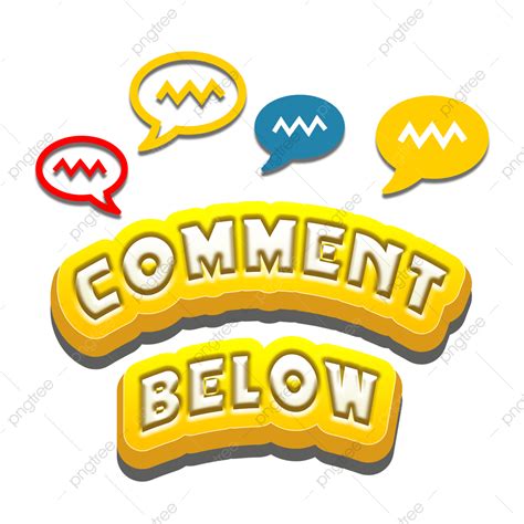 Below Clipart Hd Png Comment Below Button Editable Text Social Media