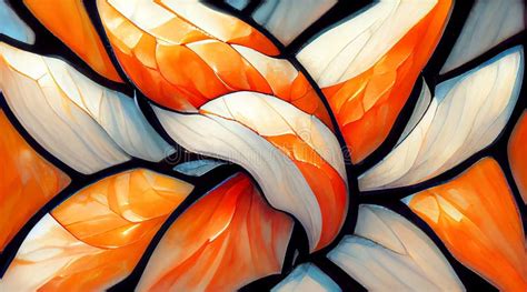 Colorful Stained Glass Window Abstract Stained Glass Background Art Nouveau Decoration For