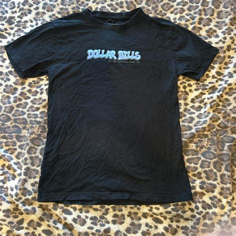 Graf Bubble Writing Dollar Bills Black Tee Bought Depop