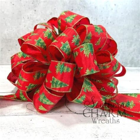 Make A Traditional Christmas Tree Topper Bow Southern Charm Wreaths