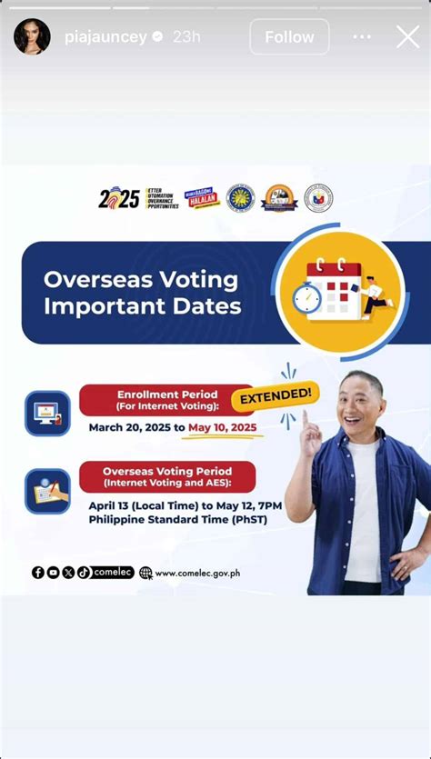 Pia Wurtzbach Reminds Overseas Filipinos To Vote Online