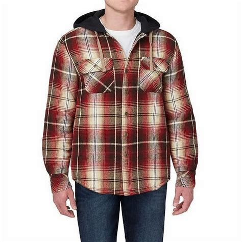 Plaid Hooded Shirt Jacket