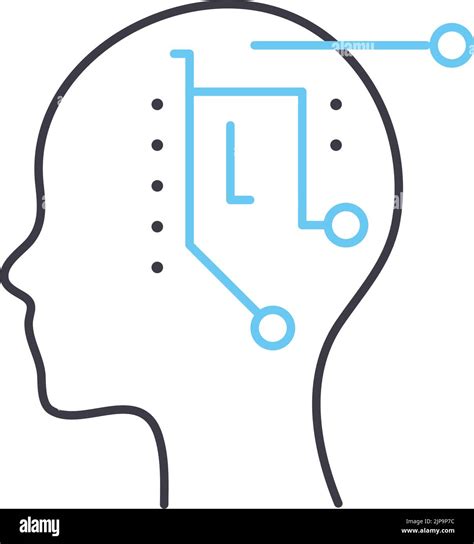 Machine Learning Line Icon Outline Symbol Vector Illustration Concept Sign Stock Vector Image