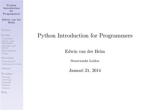 pdf python python introduction for programmershome strw leidenuniv nl