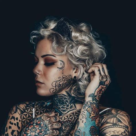 Inked Girl With Stunning Face Tattoo