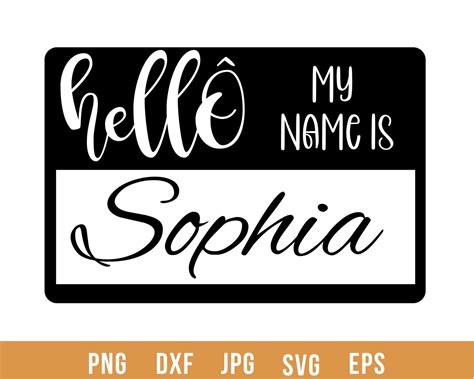 Hello My Name Is Svg Hello Svg Newborn Svg Hi Im New Here Svg Name Tag Svg Baby Name Tag