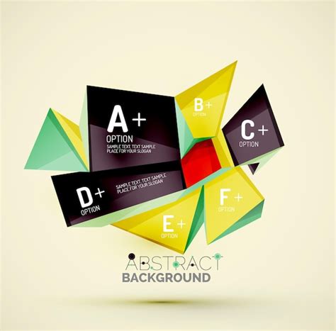 Premium Vector Geometric Shapes With Sample Text Abstract Template