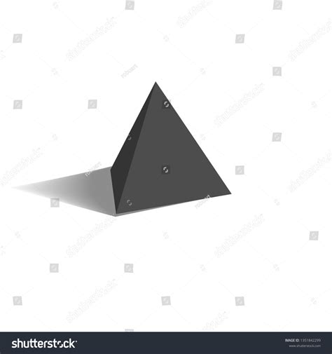 Tetrahedron Black Geometric Figure Sharp Angles Stock Illustration 1351842299 Shutterstock