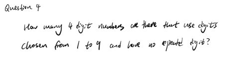 Solved Question 4 How Many 4 Digit Numbers Are There That