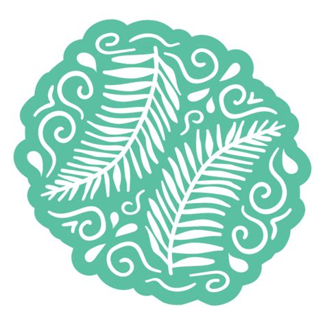Palm Tree Leaves Cut Out PNG SVG Design For T Shirts