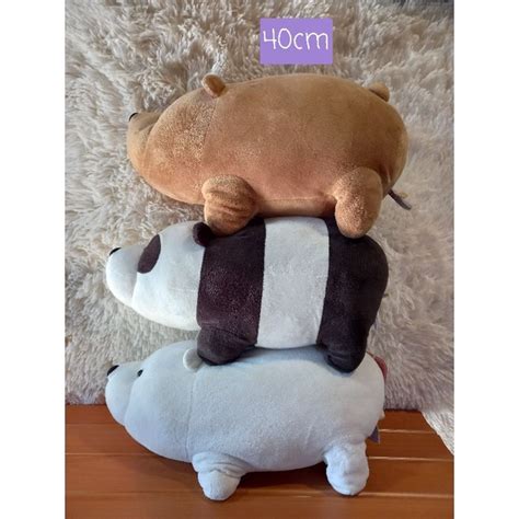 We Bare Bears Wbb Icebear Panda Grizz Plush Toys Shopee Philippines