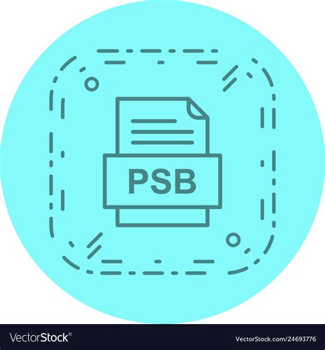 Psb File Document Icon Royalty Free Vector Image