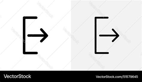 Exit Icon Set Royalty Free Vector Image Vectorstock