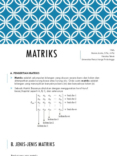 Matriks Pdf Metode And Bahan Ajar Sains And Matematika