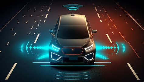 Premium Photo Concept Of An Autonomous Car Sensor System For The Safety Of Driverless Mode Car