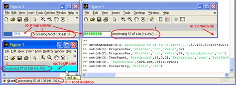 Setting Status Bar Text Undocumented Matlab