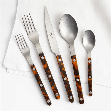 Sabre Tortoise Shell Flatware Set Crate And Barrel Sabre Tortoise Shell Flatware Set Crate And Barrel