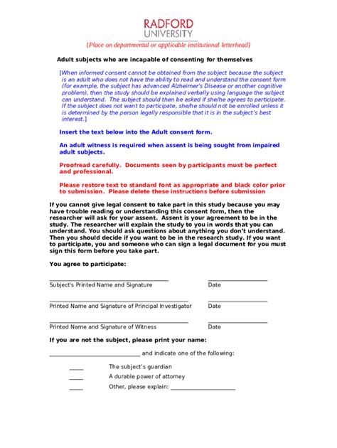 21 Cfr Part 50 Subpart B Ined Consent Of Human Doc Template Pdffiller