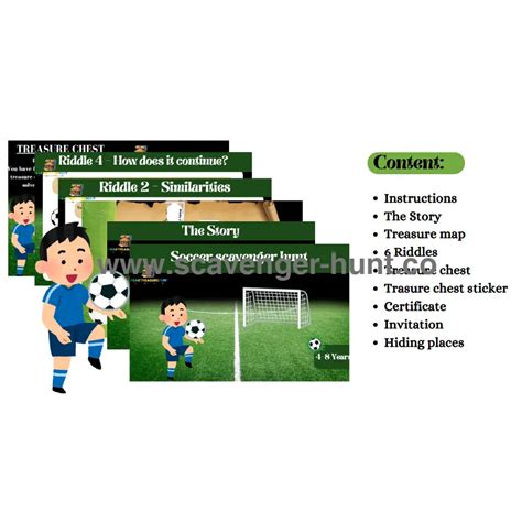 Soccer Scavenger Hunt Printable Treasure Hunt Peaktreasurehunt