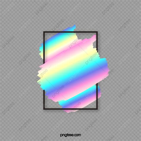 Text Borders Holographic Abstract Artwork
