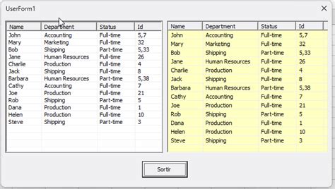 Xl 2019 Problème Tri Listview Macros Et Vba Excel
