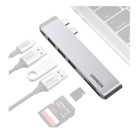UGREEN K Hz In USB C To USB SD TF Card Reader Type C W PD Multiport Adapter