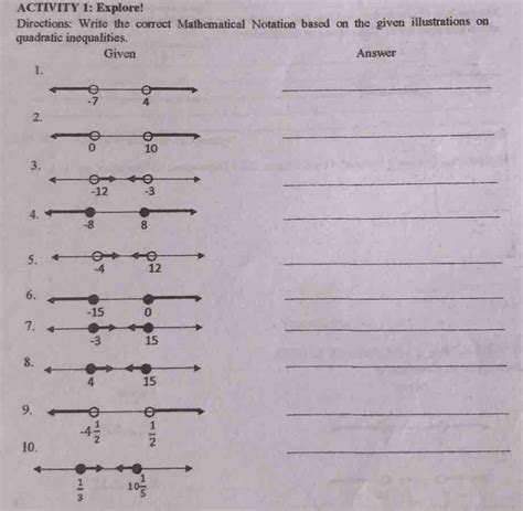 Solved Activity 1 Explore Directions Write The Correct Mathematical
