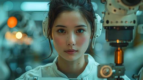 Premium Photo Female Industrial Engineer Working On A Real Time