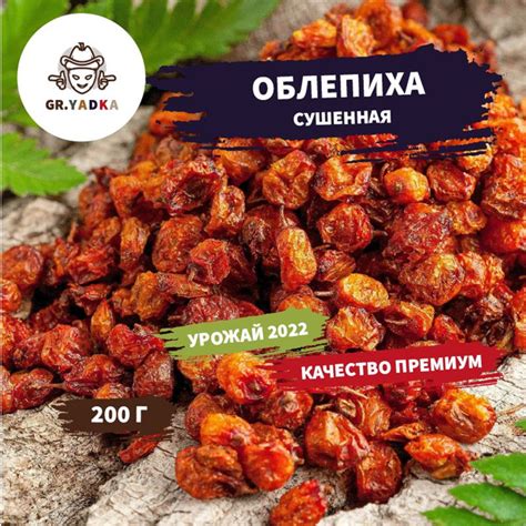 Облепиха сушеная натуральная вяленая 200 г, ягоды для чая - купить с ...