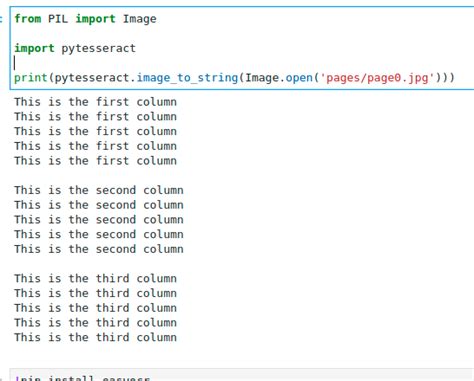 issue recognizing multiple columns · issue 720 · jaidedai easyocr · github