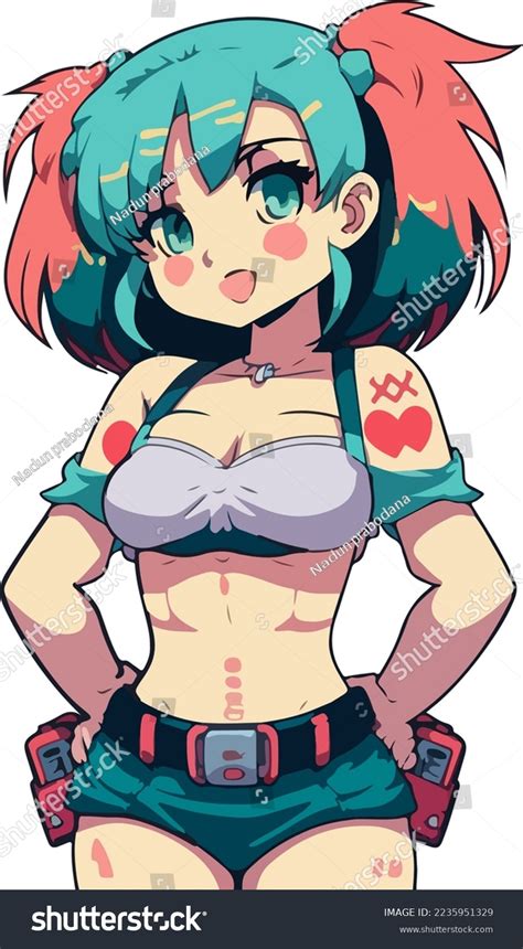 Young Sexy Girl Anime Style Character Stock Vector Royalty Free