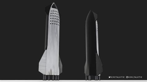 Renders Of Spacex New Starship Design By Kimi Talvitie Human Mars
