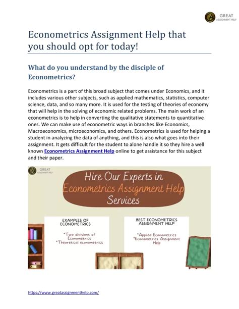 ppt econometrics assignment help that you should opt for today