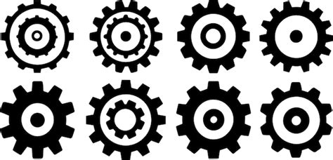 Premium Vector Cogwheel Icon Vector Set 1