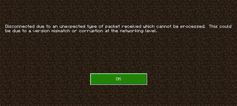 Bedrock Error R Minecraft