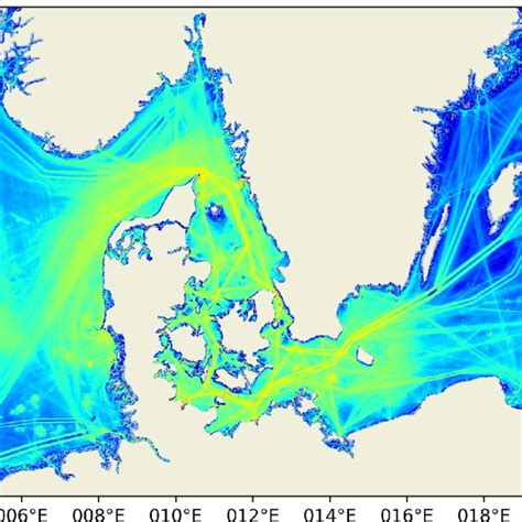 Density Map Depicting At Least One Ais Position Based On The Entire Download Scientific Diagram