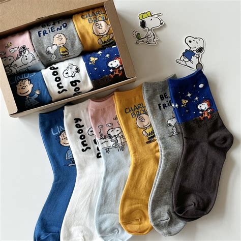 리앤리 여성 스누피 장목 양말 2 선물 세트6ea박스포장 위시버킷 리앤리 여성 스누피 장목 양말 2 선물 세트6ea박스포장 위시버킷