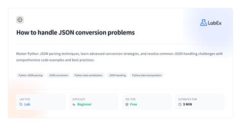 How To Handle Json Conversion Problems Labex