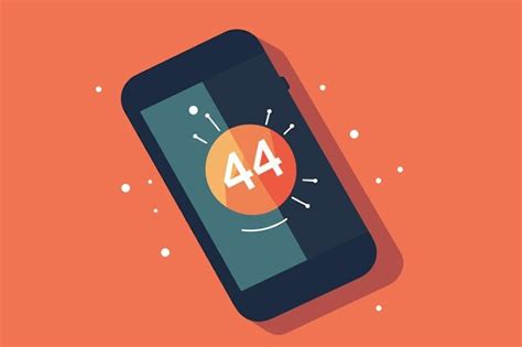 Smartphone Screen Displaying Countdown Timer At 44 Seconds Jiffy Designs